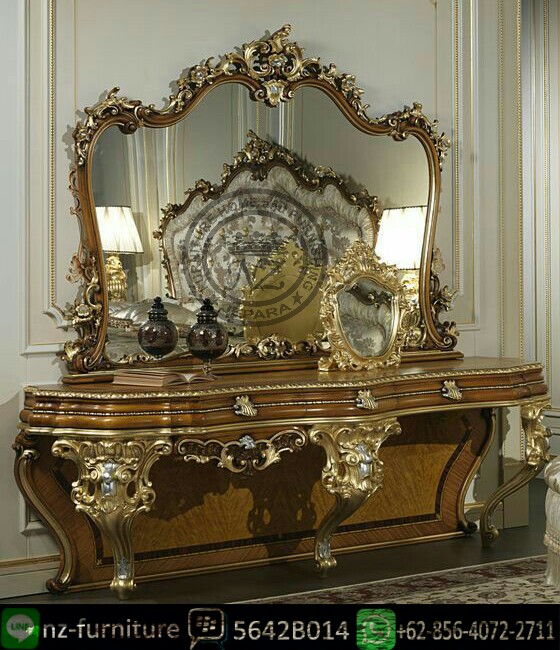 Bufet Frame Hias Klasik Veneer - NZ Furniture Jepara